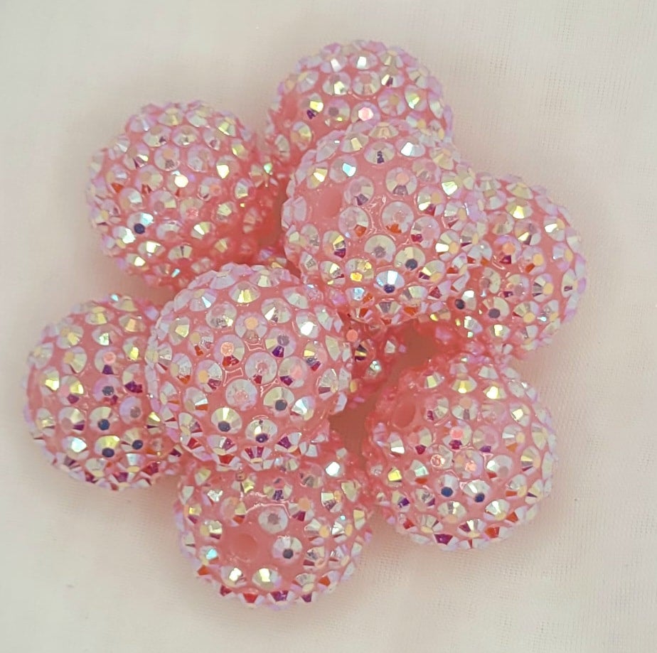 20mm Baby Pink AB Rhinestone | Sassy Curl Designs, LLC